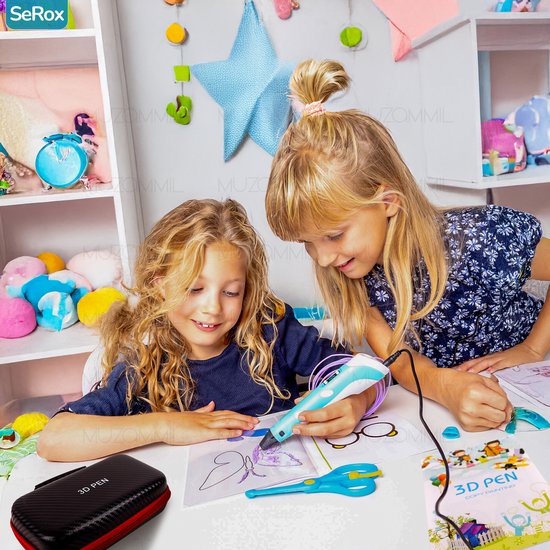 SeRox® 3D pen starterspakket XXL - 140m PLA filament 1,75mm - knutselen ...