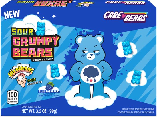 Warheads Care Bears Sour Grumpy Bears (12 x 99g) | bol