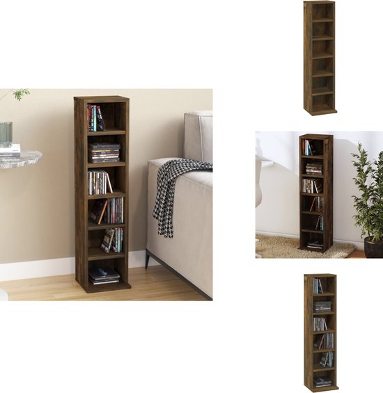 vidaXL Cd-kast - Cd-kasten - Houten Kast - Cd-rek - Cd-kast 21x20x88 cm ...