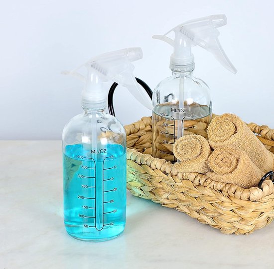 4 Pack lege glazen spuitflessen - 500ML - haar en reinigingsoplossingen ...