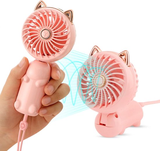 Draagbare handventilator mini-USB-ventilator oplaadbare batterij 3 ...
