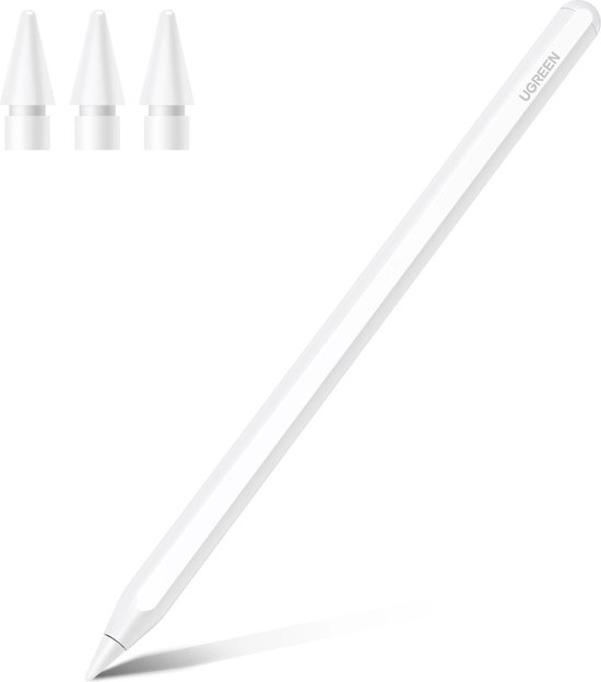 Ugreen iPad stylus LP653 - Draadloos opladen - Kantelgevoelig - Wit | bol