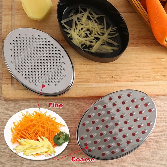 Rasp voor gember groente knoflook citroenboter chocolade met container ...