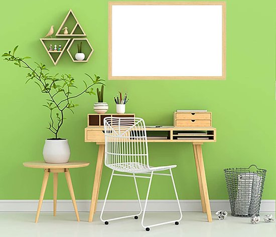 Wit Bord met Houten Frame 60x90cm - Schoolbord Krijtbord - Hansel Home ...