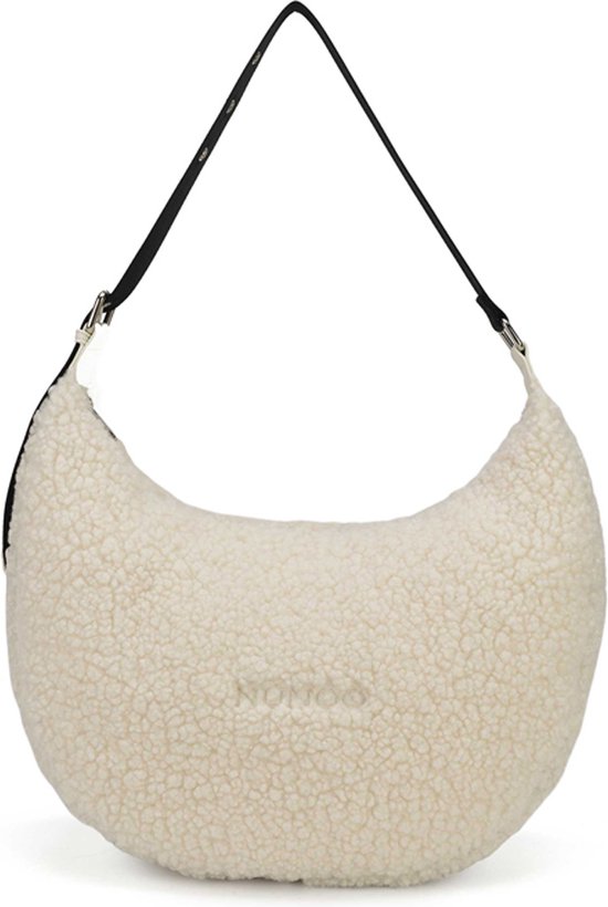 Núnoo Stella Teddy Schoudertassen Dames - Beige - Maat ONESIZE | bol