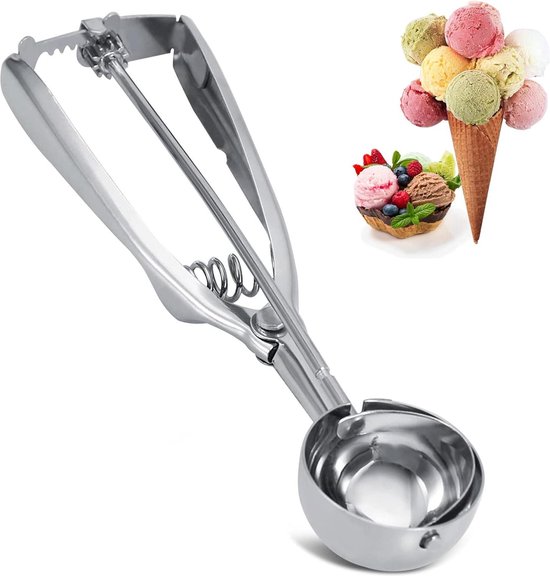 Roestvrij Stalen IJsschep - Trekker ijslepels voor ijs, meloen ...