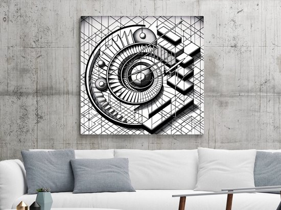 Line art escher schilderij | Symmetry in Chaos: Escher- inspired Line ...