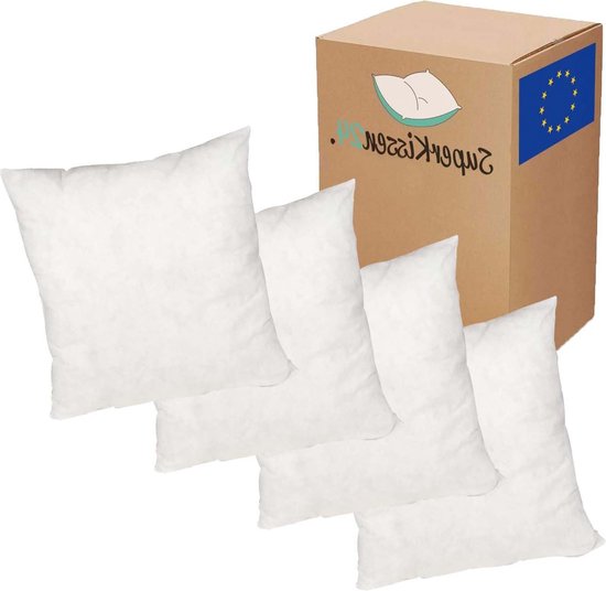 Set van 4 Kussen Vulling - Wasbare Kussen Vulling - Hypoallergeen ...