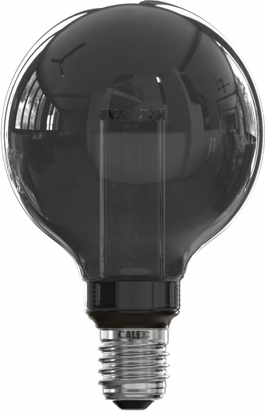 Calex Crown Series LED Lamp - E27 - G95 Lichtbron Titanium - 3.5W - Dimbaar | bol