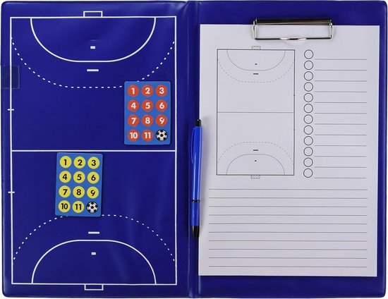Tactische map voor voetbal - handbal blauw S met rits | bol