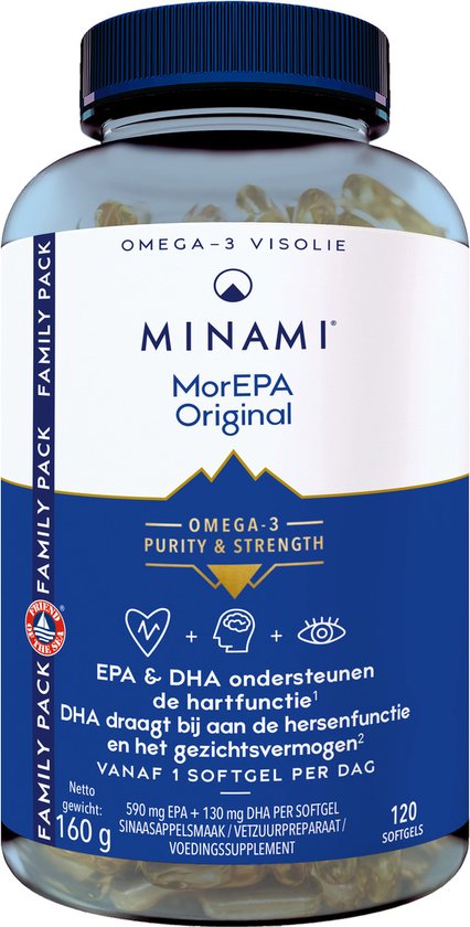Minami MorEPA Original - Omega-3 capsules voor hart- en hersenfunctie ...