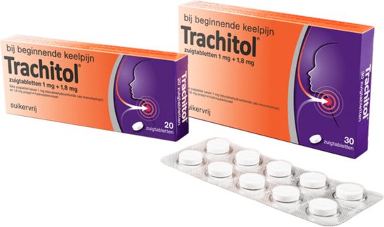 Trachitol Suikervrij - 1 x 30 zuigtabletten | bol