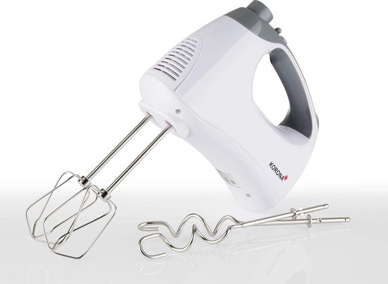 Hand Mixer with Extra Long Stirrers and Kneading Hooks - 300 Watt ...