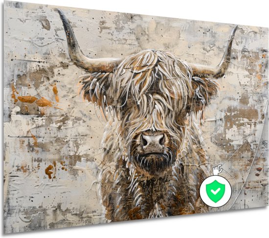 Stier poster - Dieren posters - Wanddecoratie Verf - Wanddecoratie ...