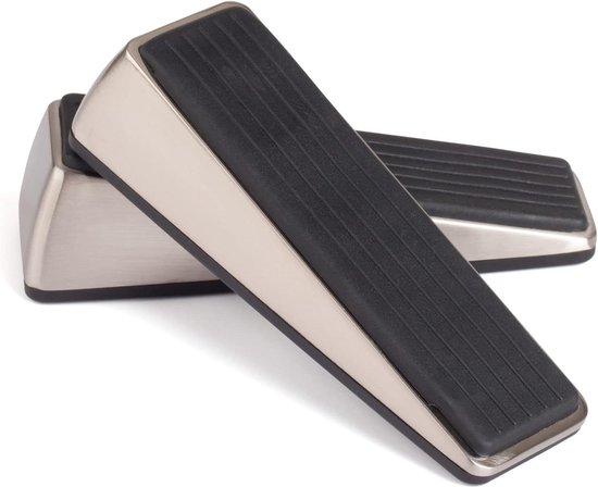 Deurstopper set van 2 roestvrij staal deurstopper wig met perfecte grip ...