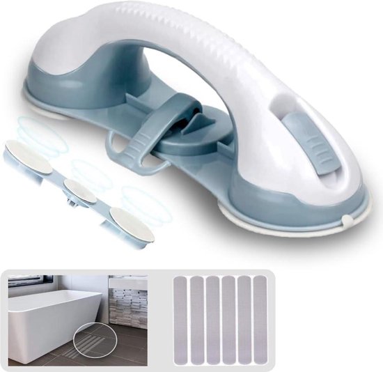 Badkamergreep met zuignap - douchegreep voor senioren en gehandicapten ...