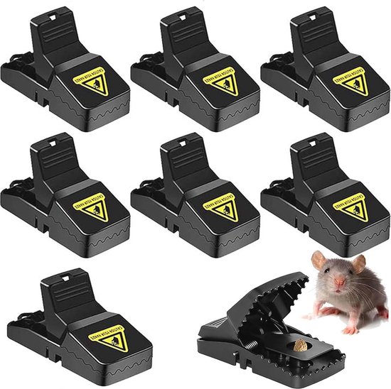 8 Stuks Herbruikbare Muizenvallen - Duurzame Kunststof Rattenvallen ...