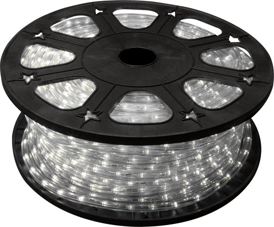 HQ-Power Lichtslang, 36 leds/meter, 1 kanaal, voor binnen en buiten, koudwit, 45 m | bol