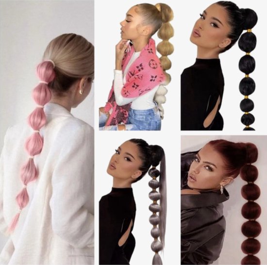 Ponytail haar extensions Bubbels - Paardenstaart - Vlecht haar ...