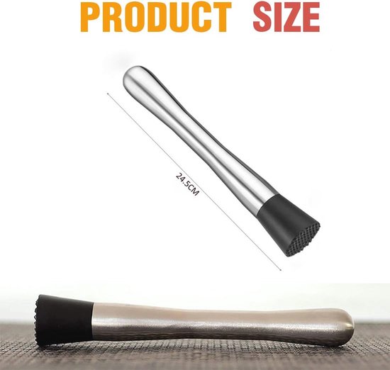 Cocktail Stamper en Limoenpers – Roestvrijstalen Bar Gereedschap voor ...