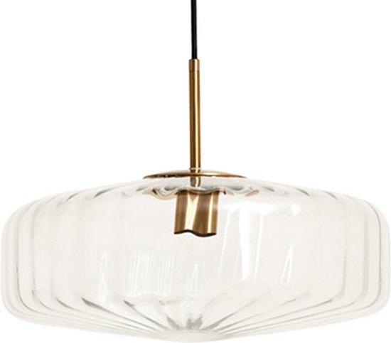 vtwonen Hanglamp Pleat - Glas - Ø30cm - Retro - Woonkamer - Slaapkamer ...