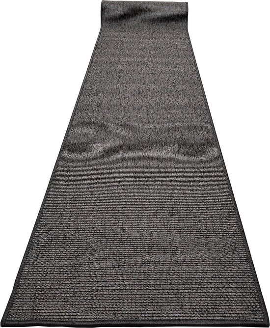 Vloerkleed buiten 50 x 200 cm - glad antraciet - terras keuken - lange ...