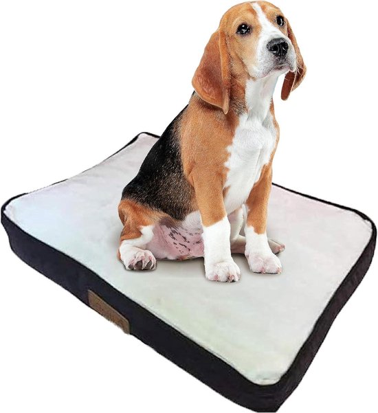 36" Groot Hondenbed Met Bruin Corduroy En Beige FauxFur | bol