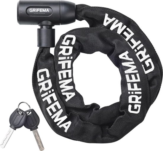 Fietsslot met sleutel en ketting 120 cm - Duurzaam en lichtgewicht slot ...