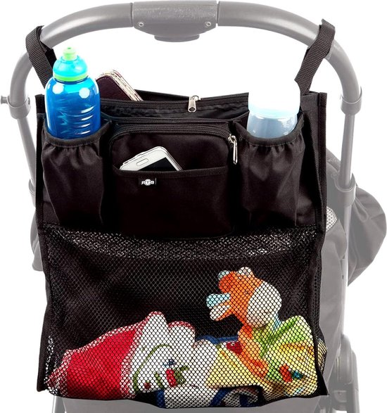 Kinderwagen buggy organizer met winkelnet - universele pasvorm ...