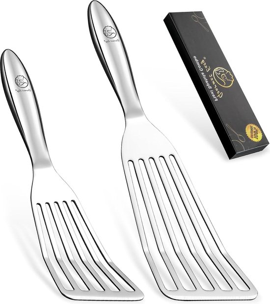 Fish Spatula Set - Stainless Steel Slotted Spatulas for Kitchen Use | bol