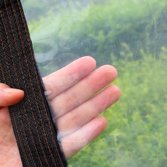 Transparant zeil, met inslagringen, afdekzeil, waterdicht, 2 x 2 m ...