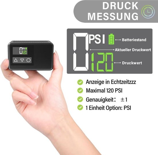 Elektrische Fietspomp Mini-fietspomp - maximaal 120 psi - draagbare ...