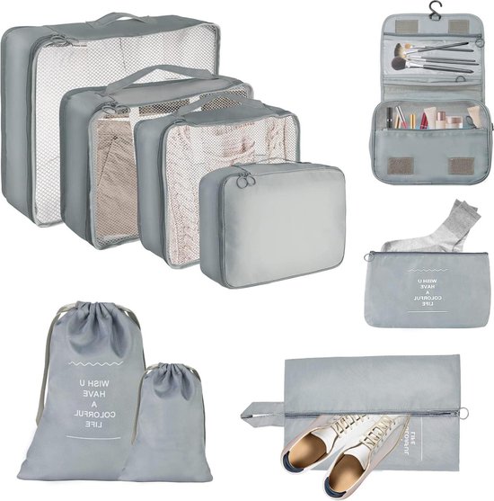 9-delige Koffer Organizer Set Packing Cubes Kledingtassen - Waterdichte ...