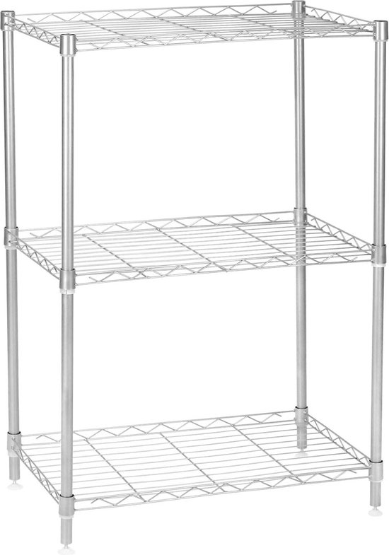 Opbergrek van metaal met 3 planken - 80x56x35cm - voor keuken ...