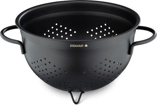 Roestvrijstalen vergiet 48 liter - Metalen vergiet met handgrepen ...