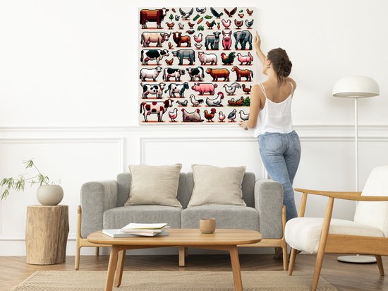 Pixel art vee schilderij | Vee-shaped pixels dance in a digital world ...