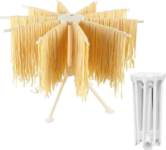 Pasta Drying Rack Noodle Stand with 10 Bar Handles - Collapsible ...