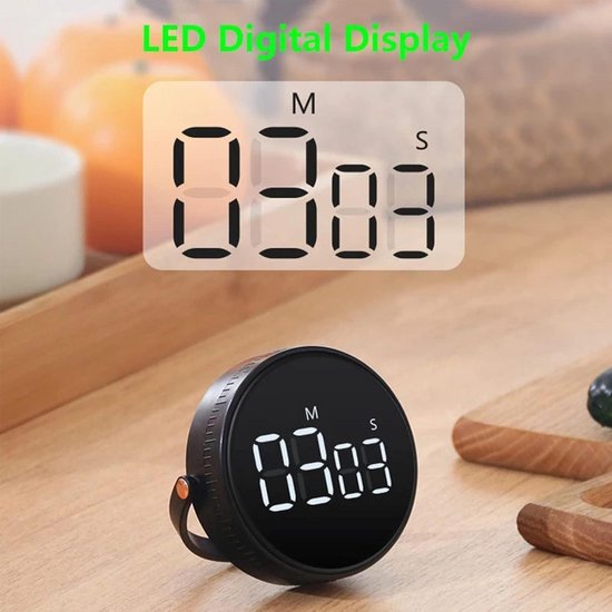 Digitale keukentimer LED-display knopbediening magnetisch - kooktimer voor koken,... | bol