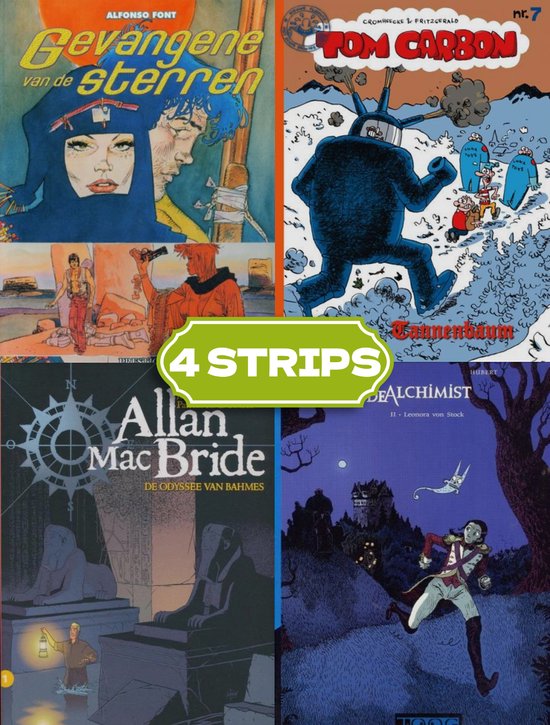 4 verschillende Stripboeken - Humor Avontuur Strippakket - Stripboek ...