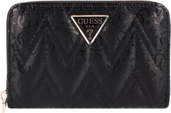 Guess Adelard SLG Medium Zip Around Dames Portemonnee - Zwart - One ...