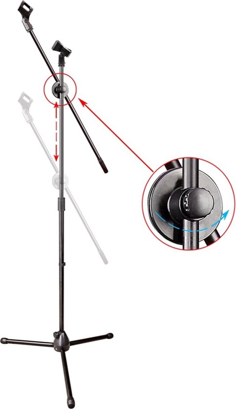 TOOLTECH© Verstelbare Microfoon Statief - Microfoonhouder - Microfoon ...