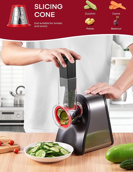 Vegetable Cutter - Groentesnijder met verschillende mesjes - met Schaal ...