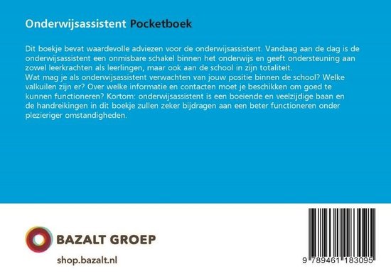 Pocketboekjes - Onderwijsassistent pocketboek | 9789461183095 | Dot ...