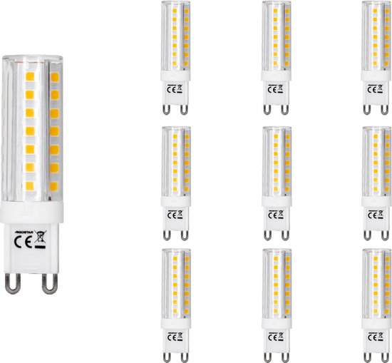 Set van 10 G9 LED Lampen - 4.8 Watt - 470 Lumen - 3000K Warm wit - Steeklamp - LED... | bol.com