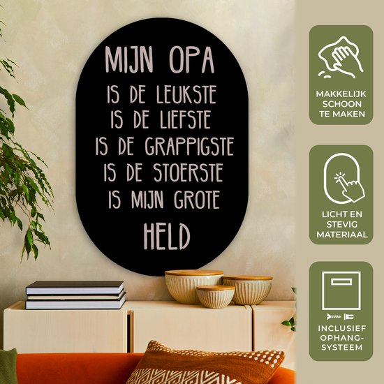 Muurovaal - Kunststof Wanddecoratie - Ovalen Schilderij - Quotes - Mijn ...