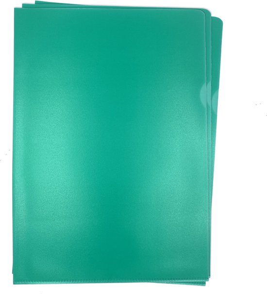 DULA Insteekhoezen A4 - Groen - Nerf - L-mappen - 25 stuks | bol.com