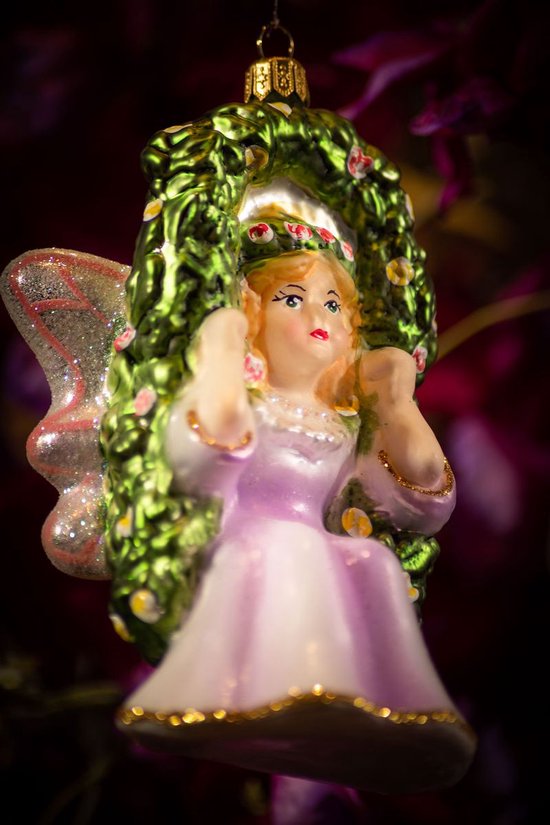 Sissy-Boy Efteling Ornament - Droomvlucht Elfje op schommel - Glas | bol