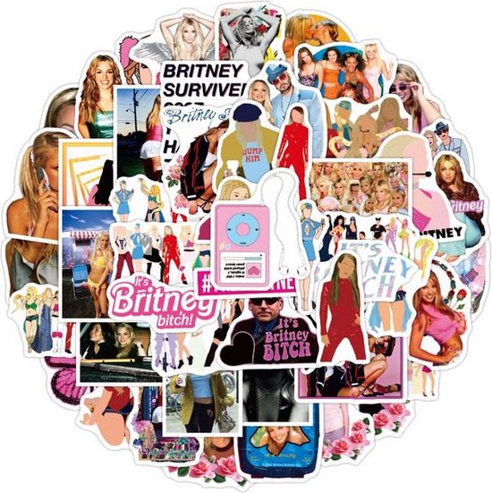 50 Britney Spears stickers geschikt voor auto raam busje laptop kantoor ...