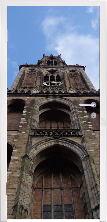 Deursticker Domtoren - Utrecht - Lucht - 90x215 cm - Deurposter | bol.com