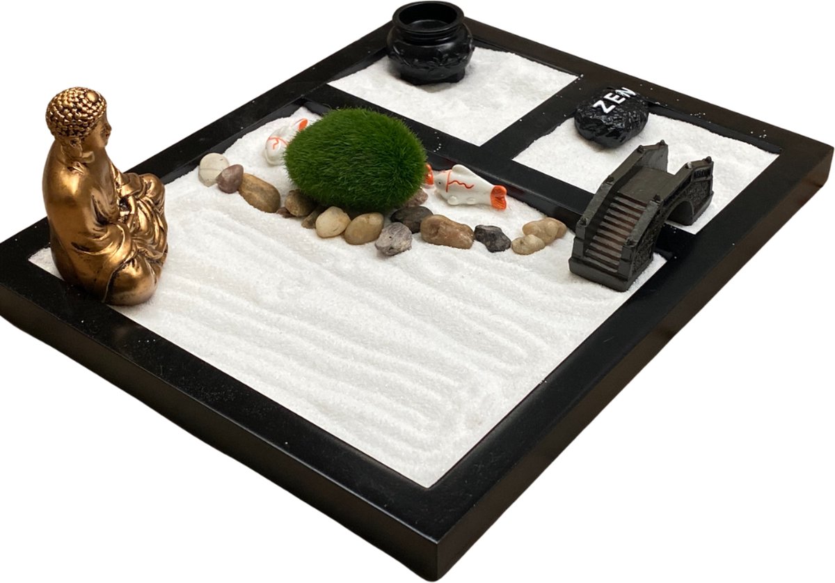 Winkrs - Mini zentuin met gouden buddha - Buddha, Boeddha, Yoga ...